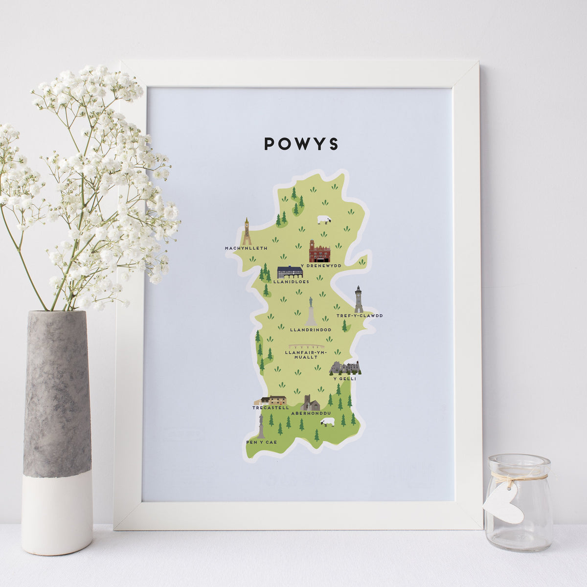 Powys Map – Pepper Pot Studios