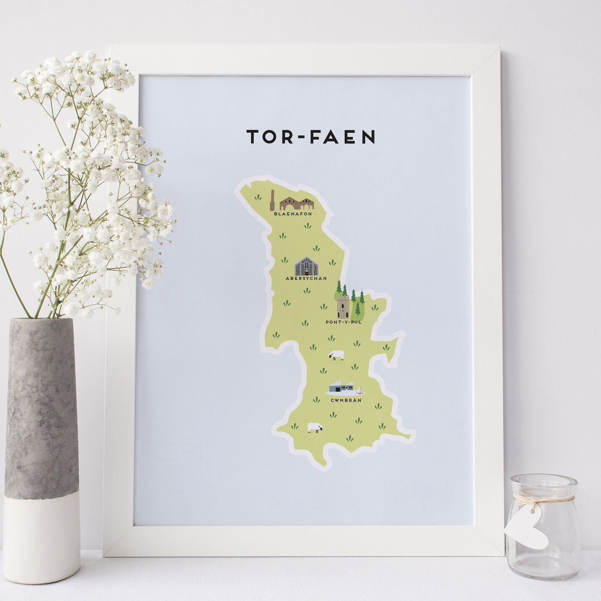 Torfaen Map – Pepper Pot Studios