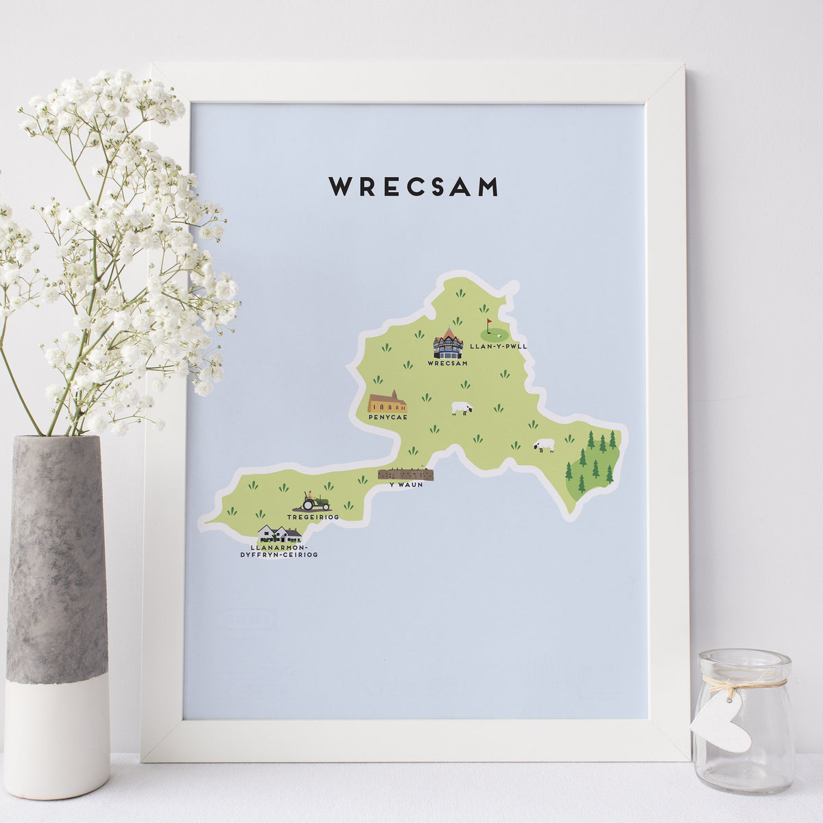 Wrexham Map – Pepper Pot Studios